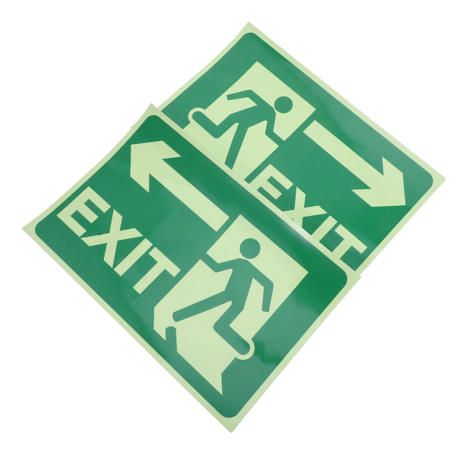 STOBOK 2 Sheets Emergency Exit Sign Sticker Polyethylene Reflective ...