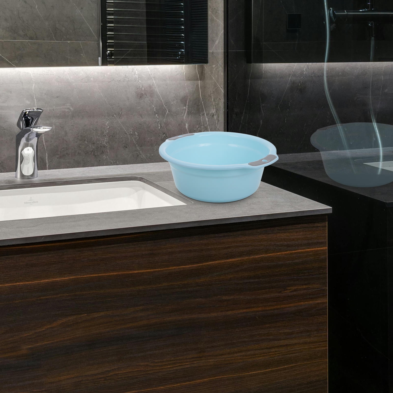 STOBOK Sky Blue Hand Washing Basin Rectangular For Bathroom 1Set ...