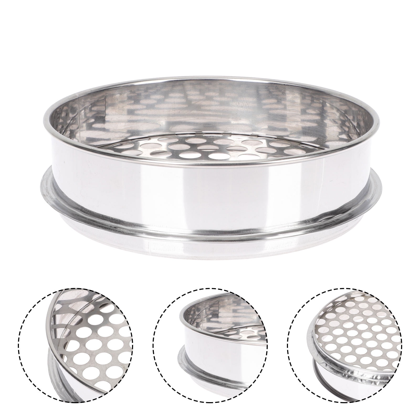 STOBOK Stainless Steel Round Hole Sieve for Blueberry Grading 1 Set ...