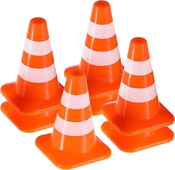 STOBOK Traffic Cone, 14pcs Traffic Signs Toys Miniature Traffic Road ...