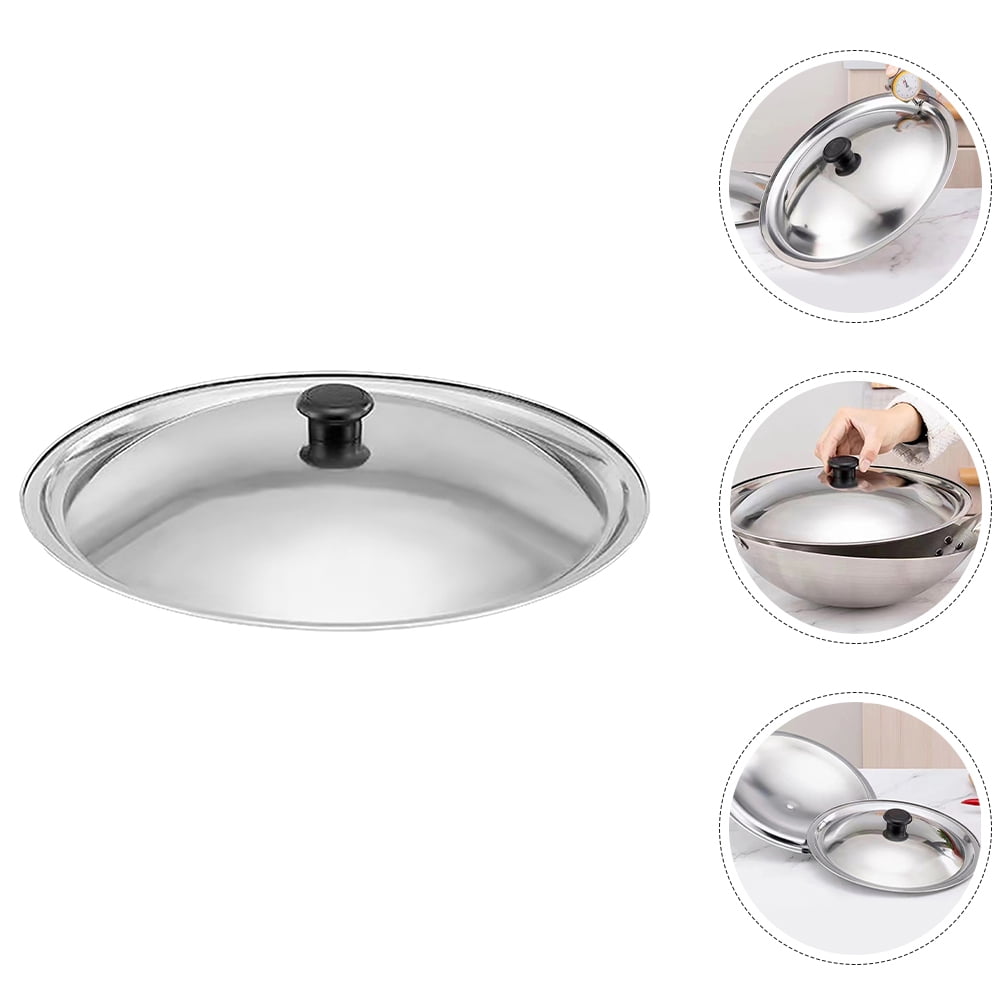 STOBOK Kitchen Pot Lids Splash Proof Pan Lid Frying Sealing 9.25in for ...
