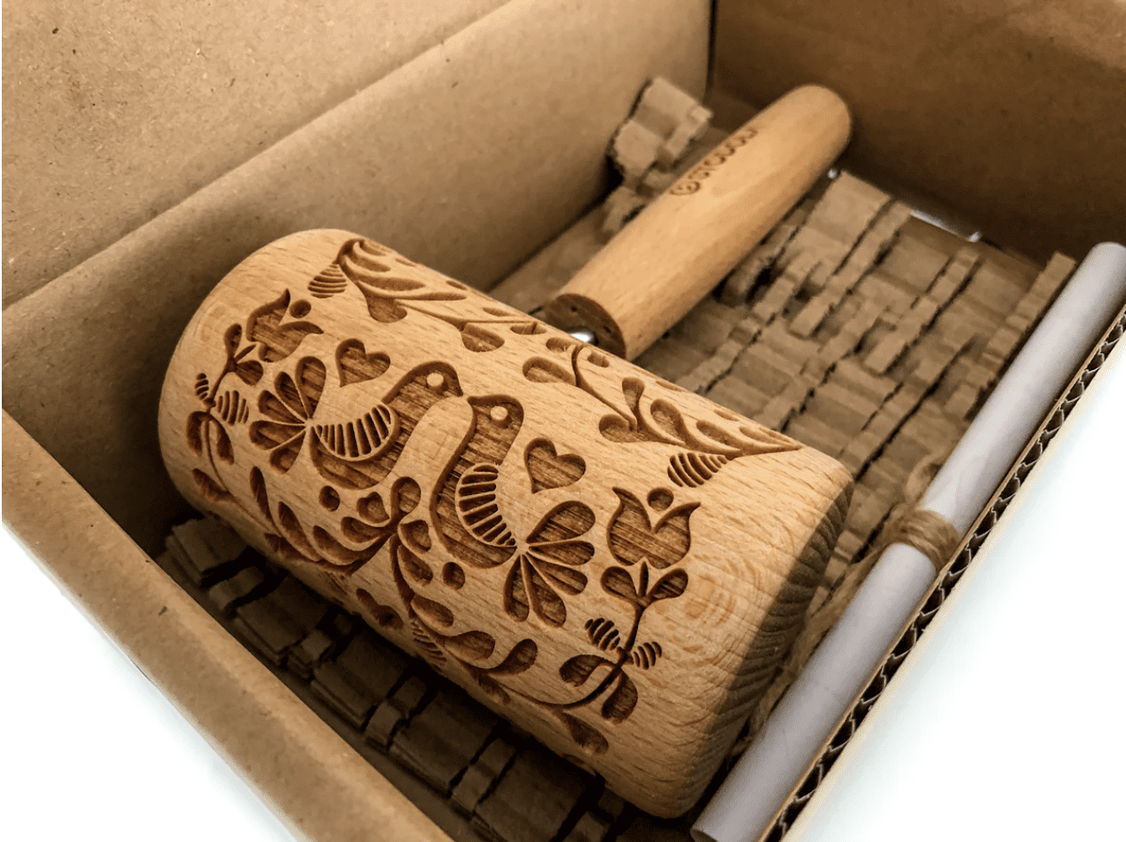 STODOLA Engraved Mini Rolling Pin with FOLK DOVE Pattern - Walmart.com