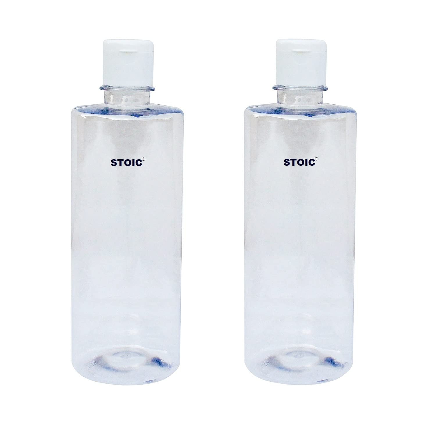 STOIC 500ml Refillable Empty Clear Plastic Sample Mini Bottle With Flip ...
