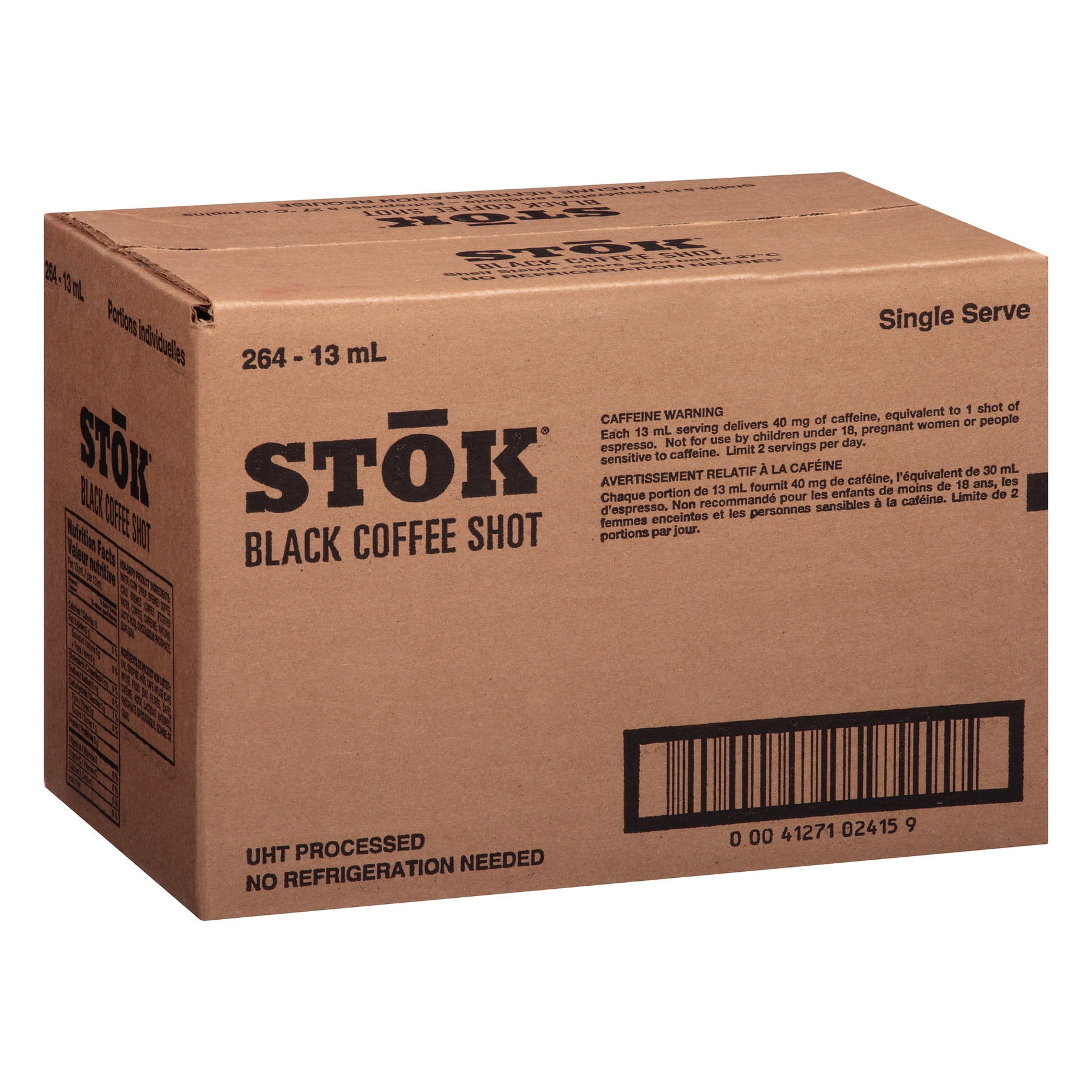 STOK Cold Brew Black Coffee Shots, Single Serve, 264 Count - Walmart.com