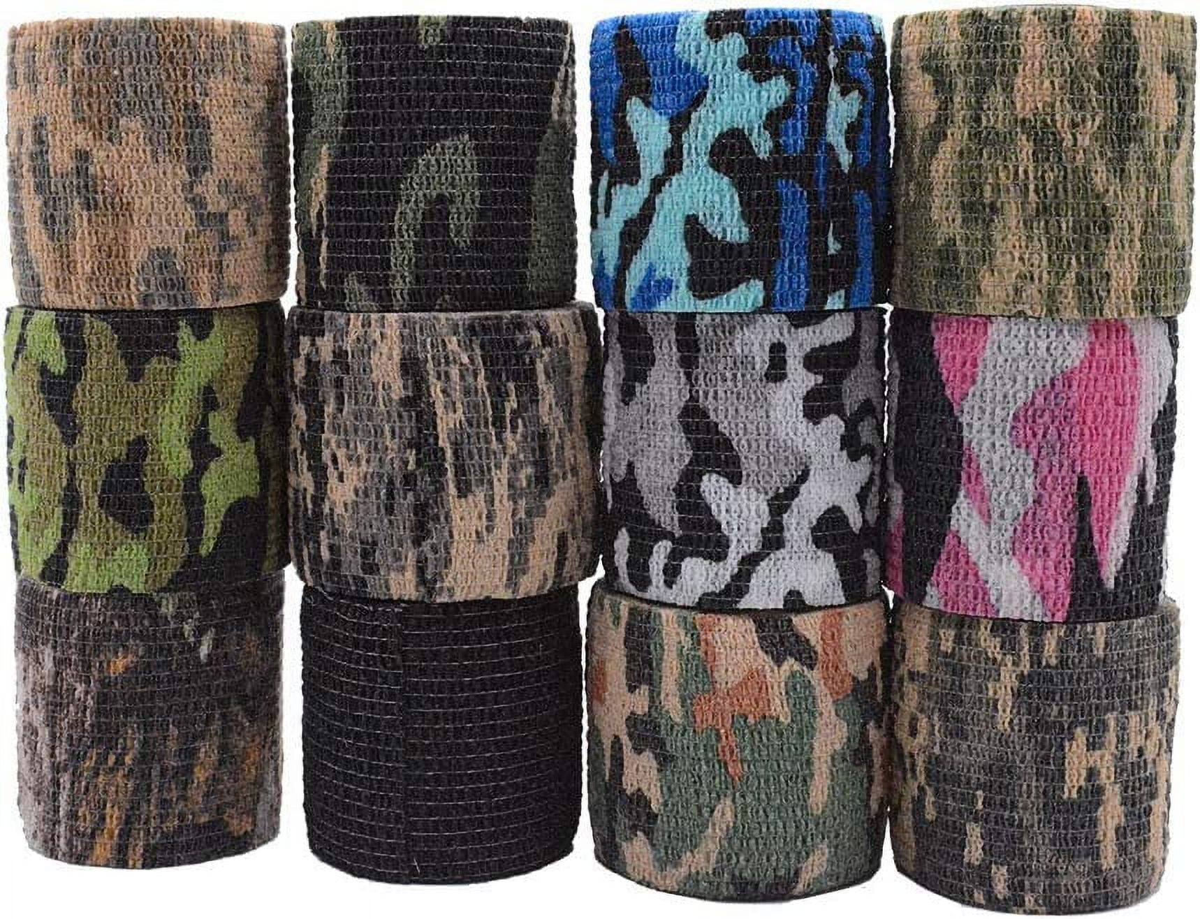 STONCEL 12 Rolls Self-adhesive Camo Cohesive Bandage, Non-woven Outdoor ...