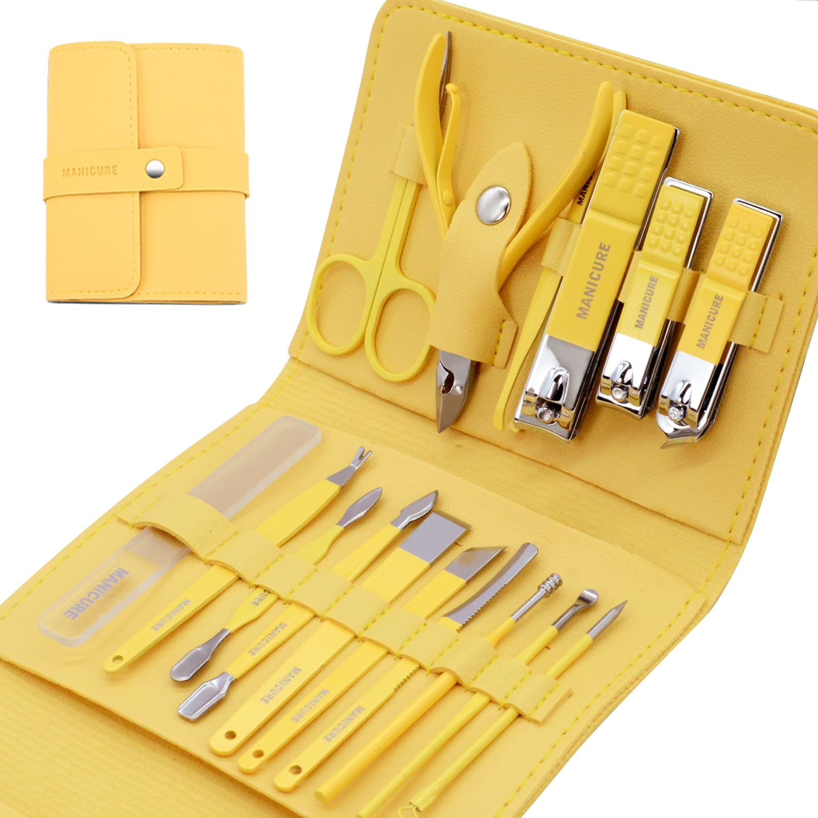 STONCEL 16pcs Professional Manicure Set, Stainless Steel Pedicure Kit ...