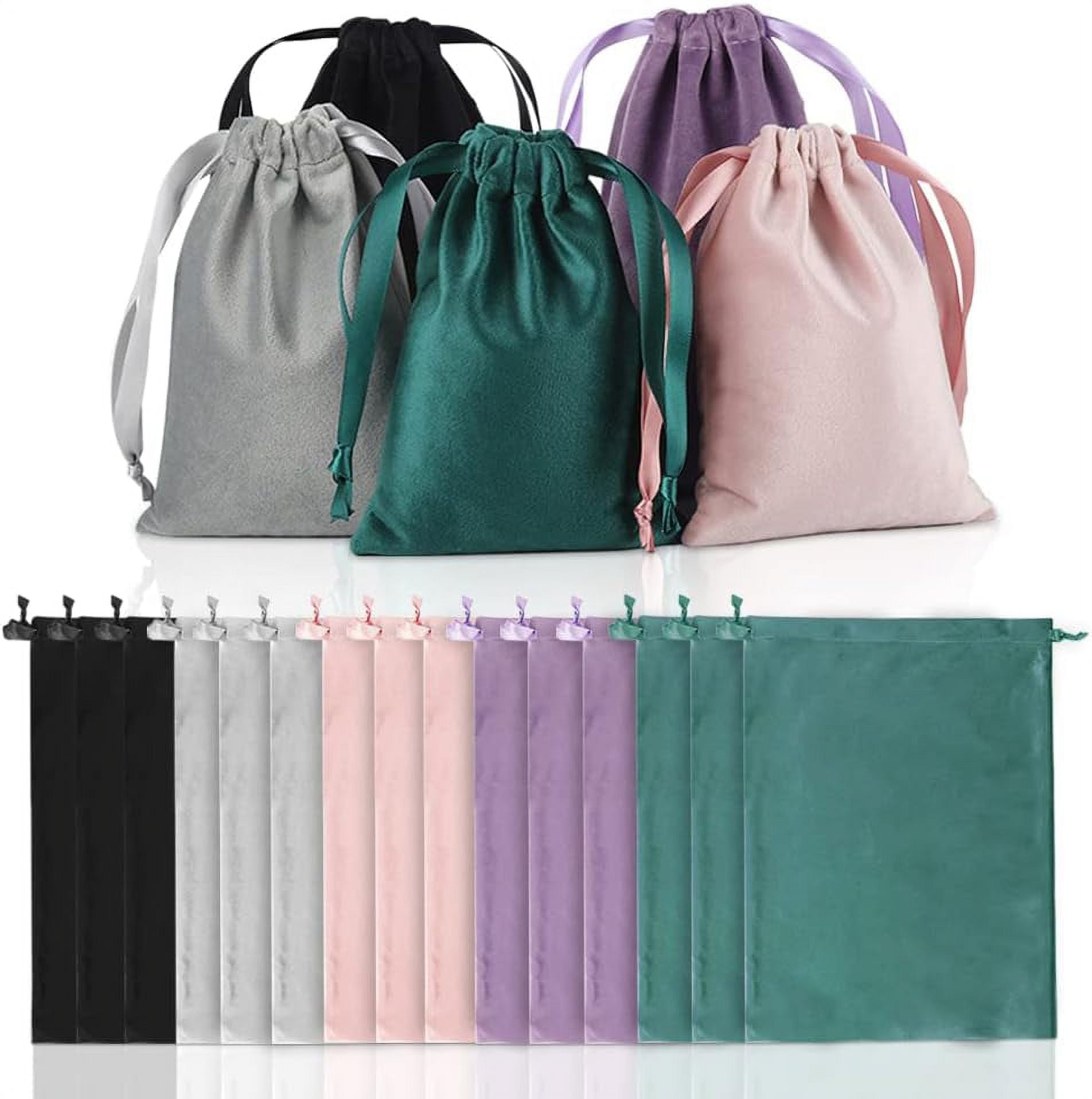 STONCEL 20pcs Small Jewelry Bags Drawstring Gift Bags 3x2in, Soft ...