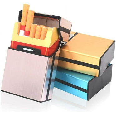 Brushed Aluminum Cigarette Case, Hard Box and Holder with Solid ...