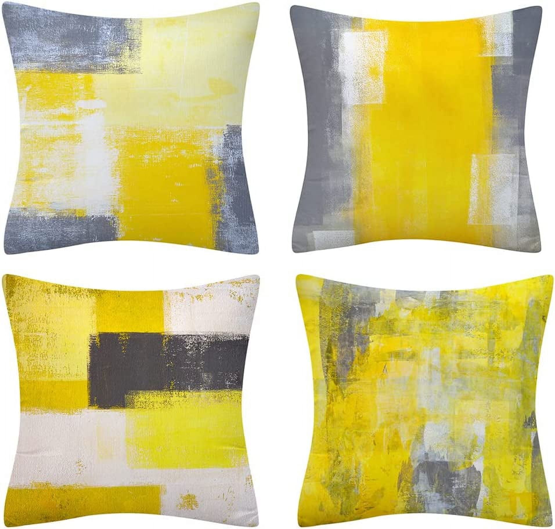 STONCEL Cushion Covers, Set of 4 Decorative Short Plush Throw Pillow ...
