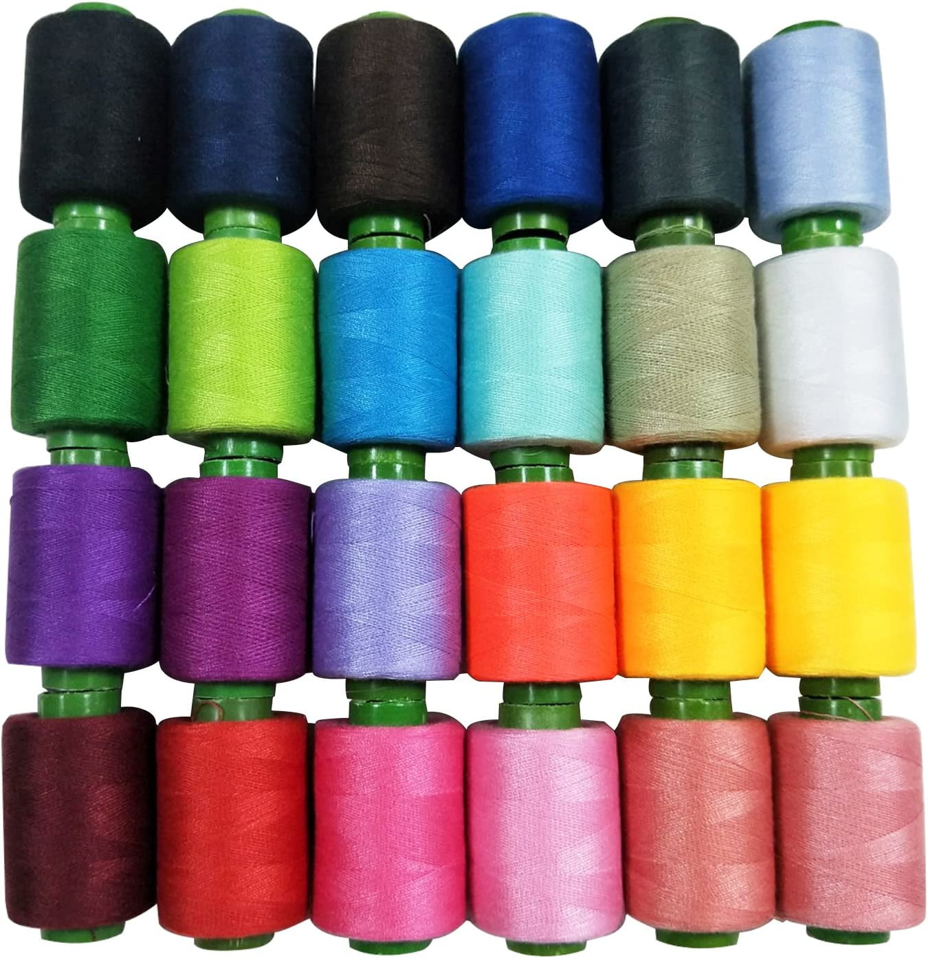 STONCEL Sewing Thread Coil 24 Assorted Colour 800 Yards Each Thread ...