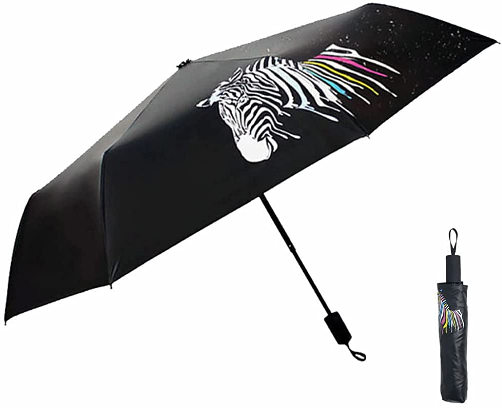 STONCEL Windproof Folding Umbrella, 8 Ribs Portable Travel Compact ...