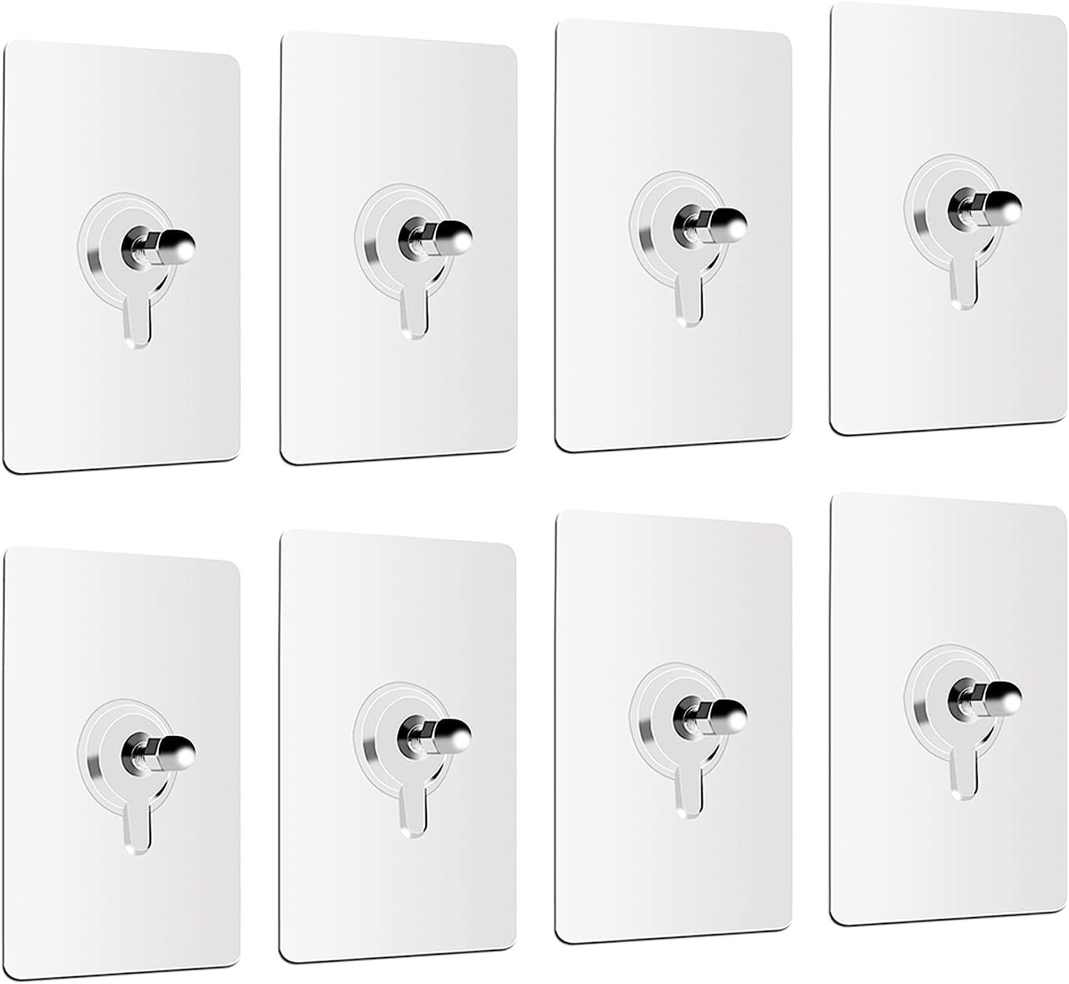 STONCEL8 PCS Self Adhesive Wall Screw Hooks, Hole Free Wall Hangers ...