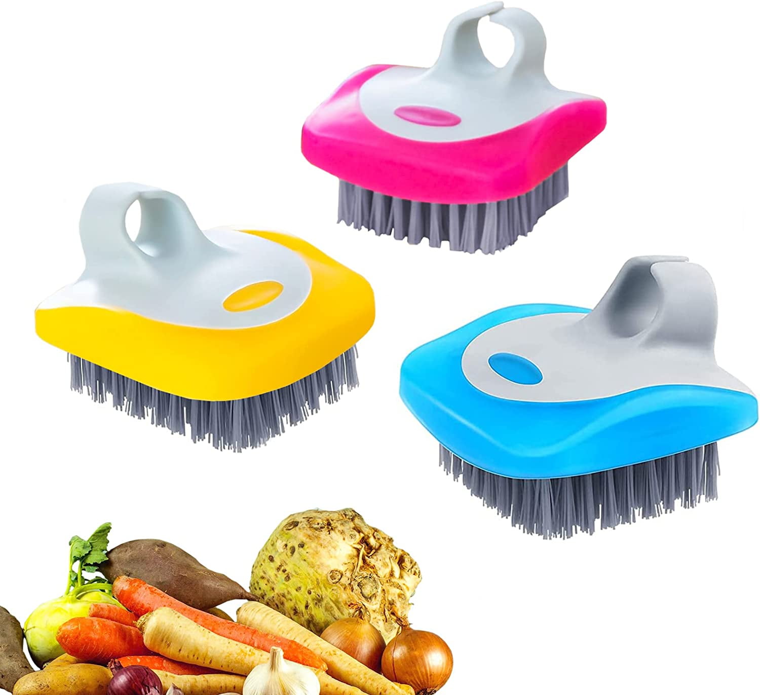 STONCRL 2pc Vegetable Brush Potatoes Scrubbing Brush, Cleaning Brush ...