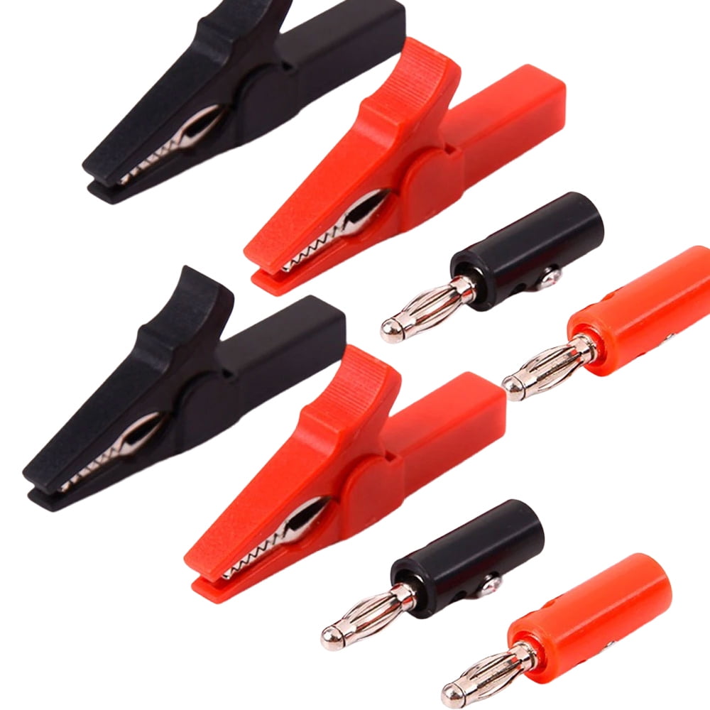 STONEGO 1/2/4Set 55mm Gator Banana Plug Test Probes - Includes 4mm ...