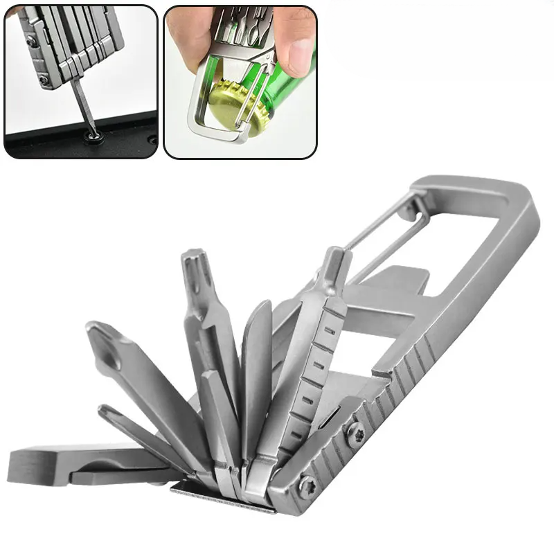 STONEGO 1PC 13-in-1 Mini Tool Keychain - Multifunctional Screwdriver ...