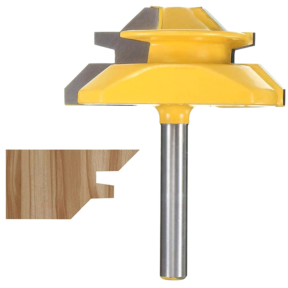 STONEGO 1PC/3PCS 1/4" Shank 45 Degree Bevel Cutter - Precision Drill ...