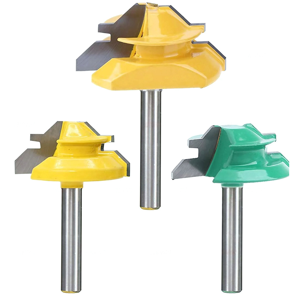 STONEGO 1PC/3PCS 1/4" Shank 45 Degree Bevel Cutter - Precision Drill ...