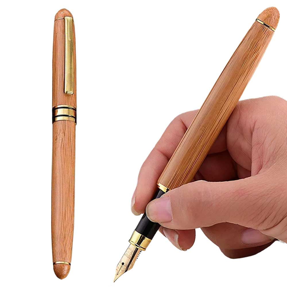 STONEGO Classic Luxury Wooden Fountain Pen - 0.5mm Signature Fountain ...