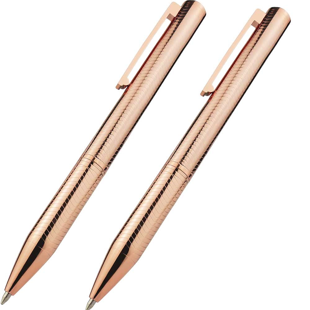 STONEGO Fashion Twist Rollerball Pens - Capless Metal Chrome Ballpoint ...