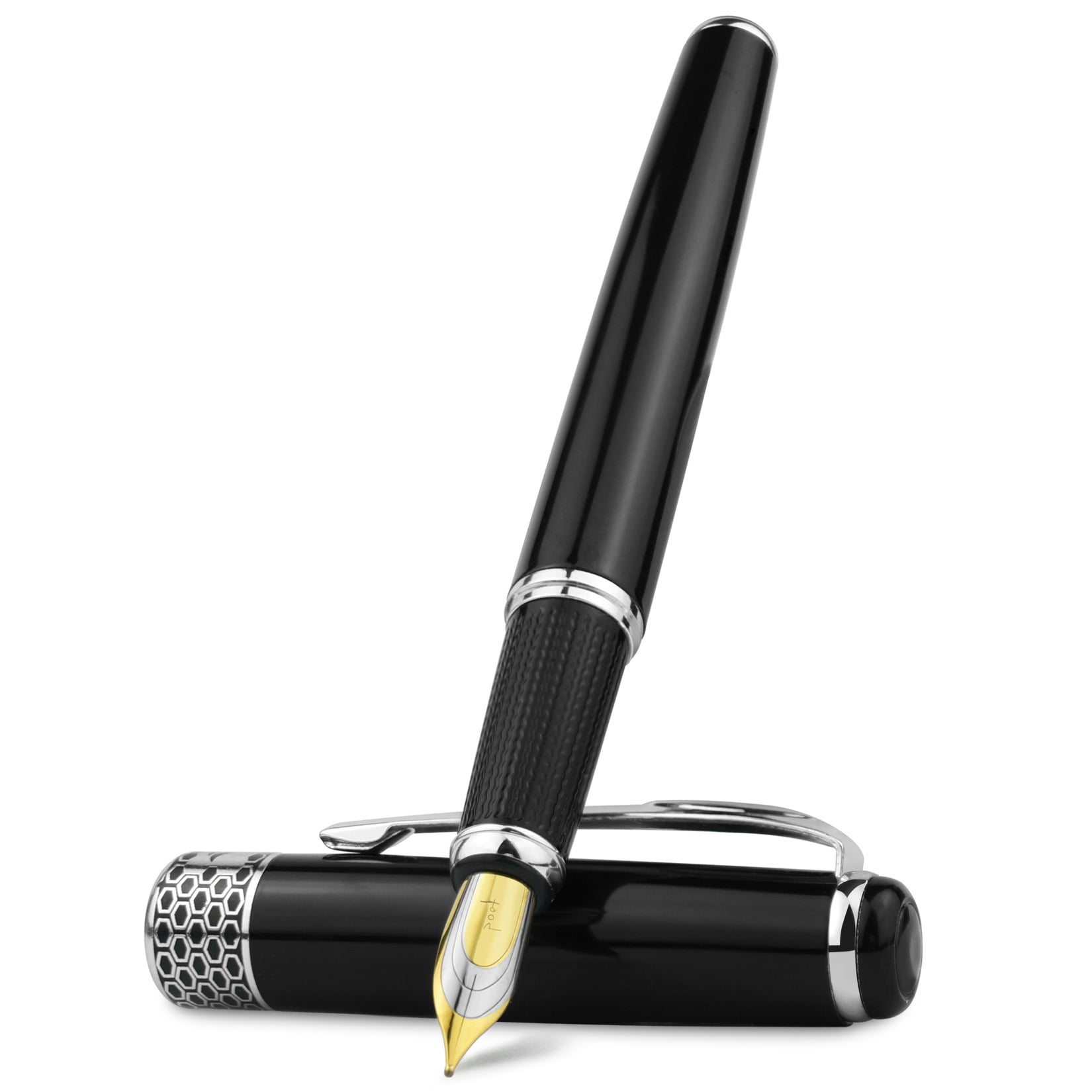 STONEGO High-Quality Business Fountain Pen - Black Lacquer Finish with ...