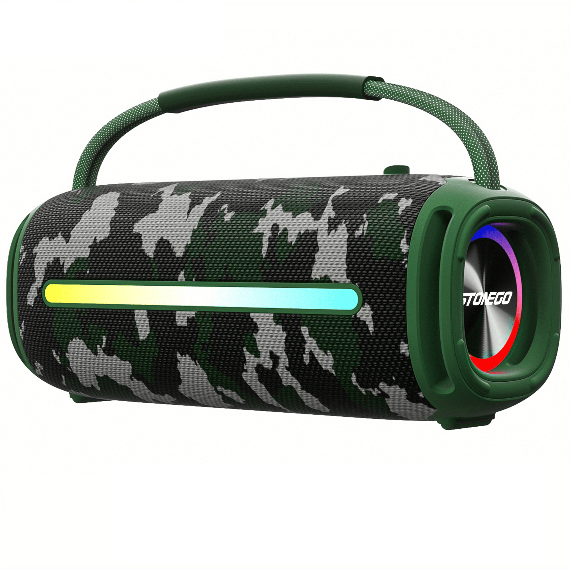 STONEGO Portable Handheld Bluetooth Speaker, Bluetooth 5.3 Wireless RGB ...