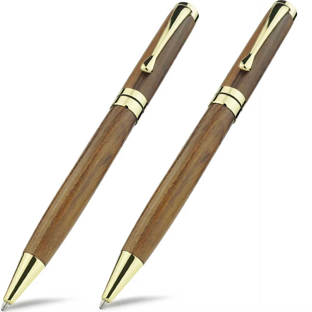 STONEGO Wooden Twist-Out Ballpoint Pen - Retractable Rollerball Pen ...