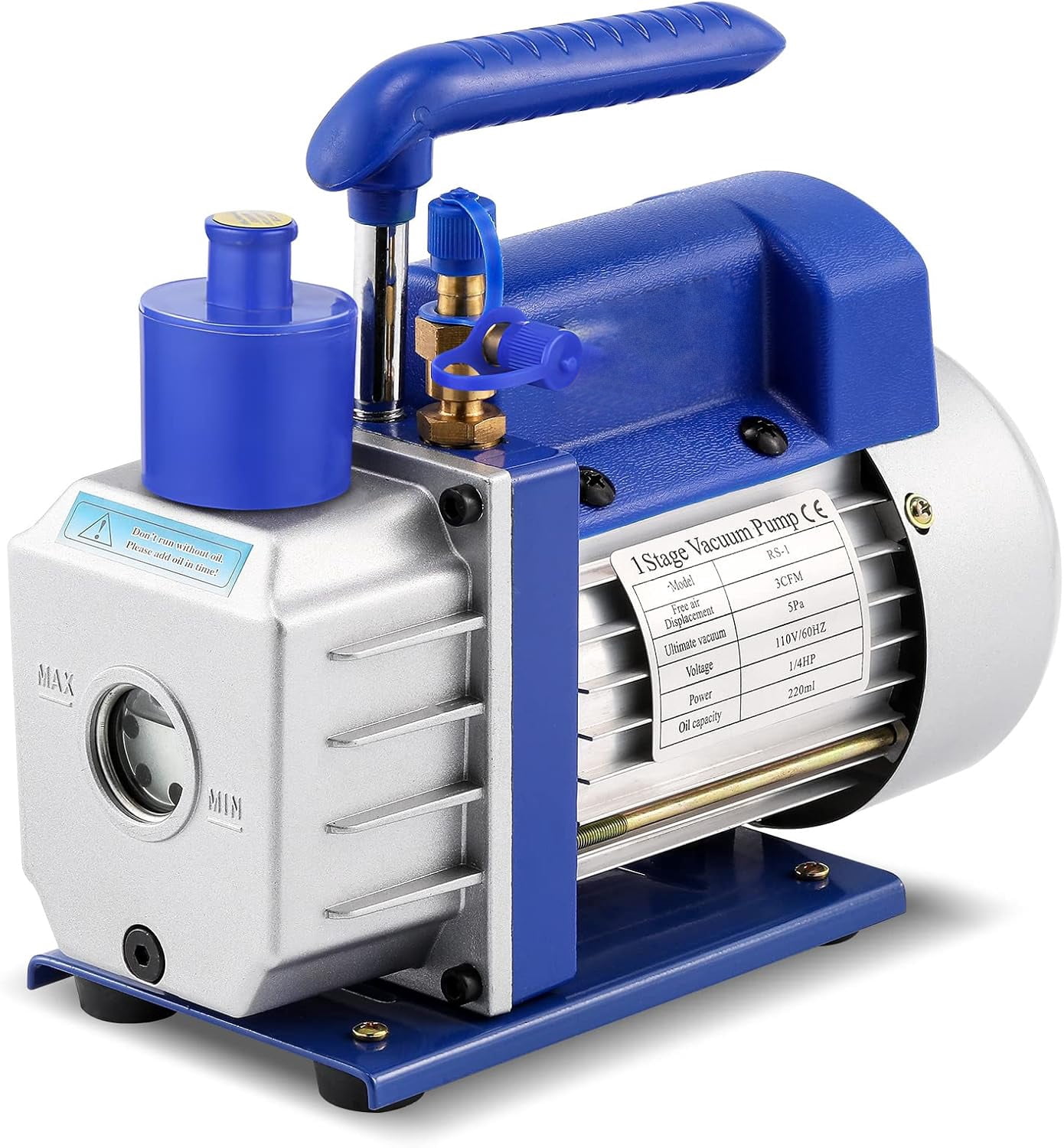STONTREE Electric Vacuum Pump 250W Air Extraction Manifold Gauge ...
