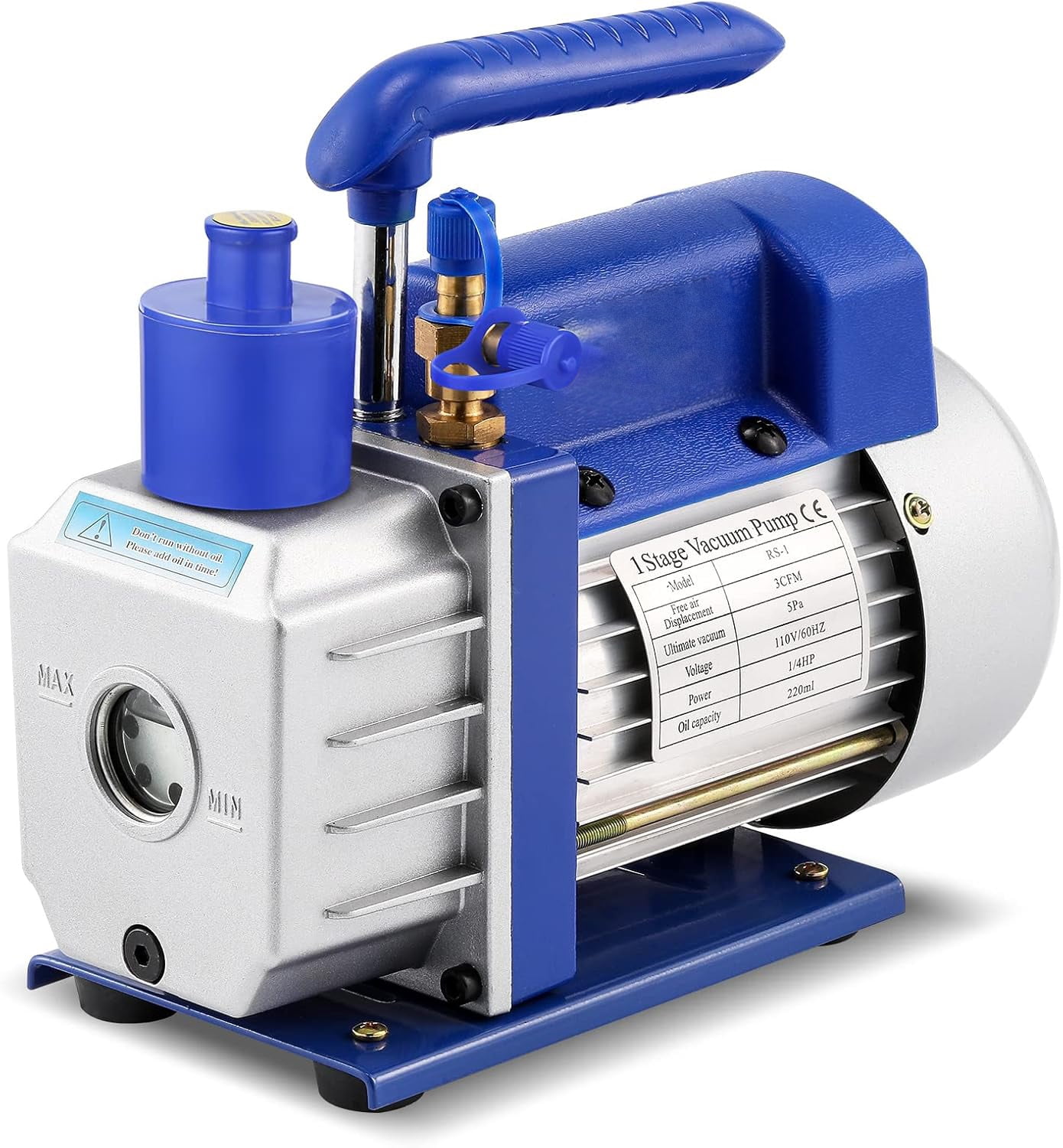 STONTREE Electric Vacuum Pump 750W Air Extraction Manifold Gauge ...