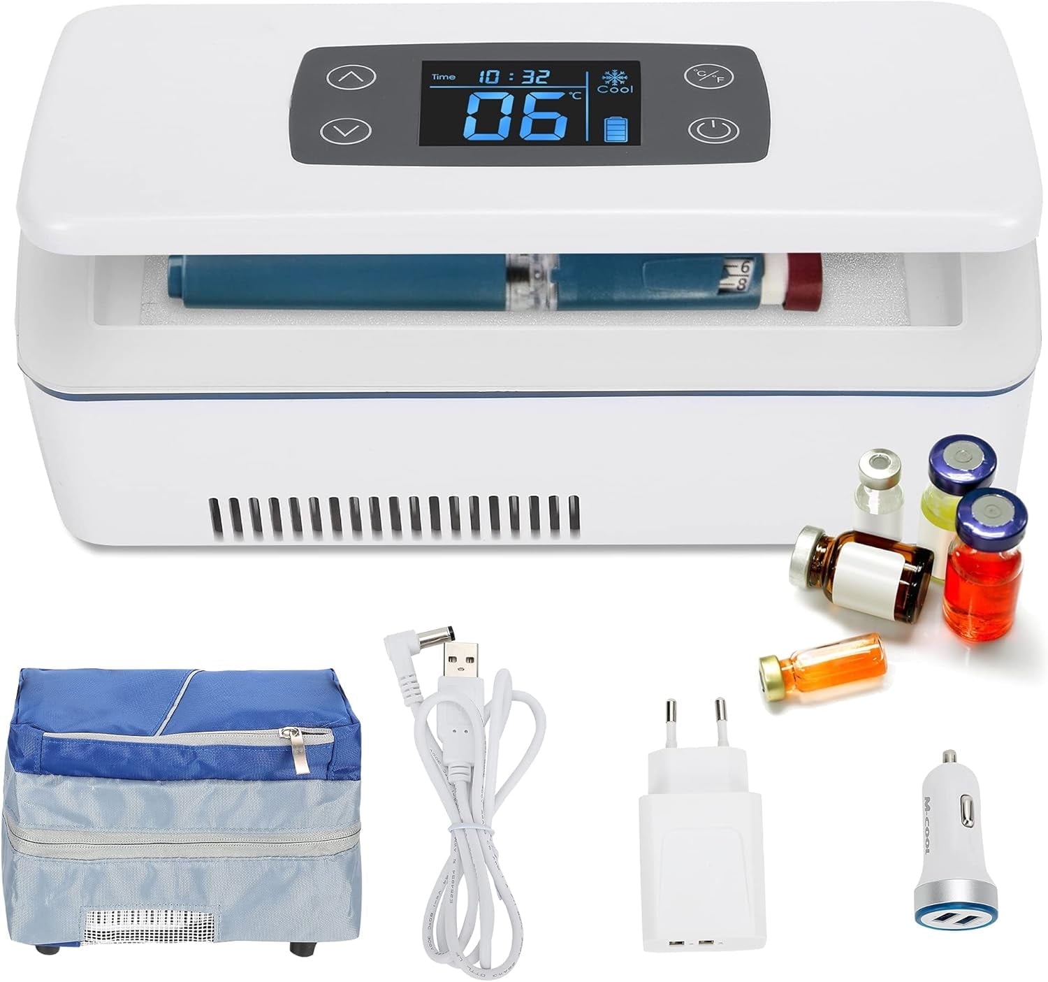 STONTREE Insulin Cooler Travel Case 2~8℃ Diabetic Insulin Vial Carrying ...