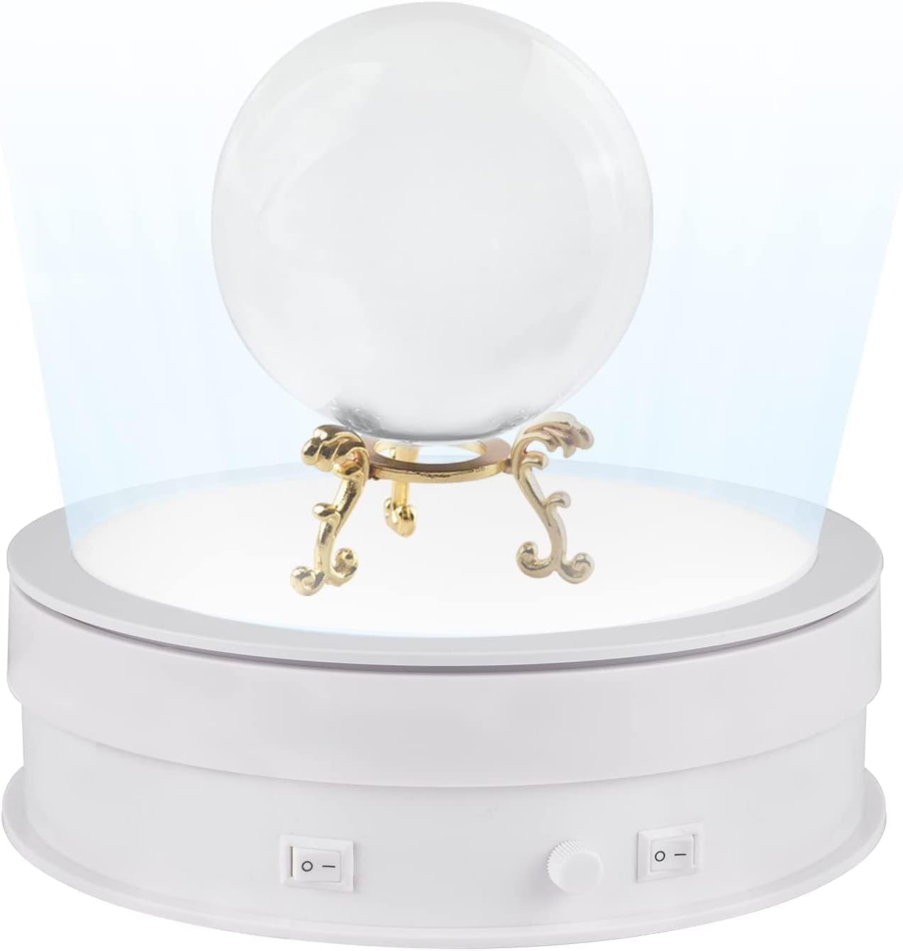 STONTREE Rotating Display Stand with LED Light Electric Rotating ...
