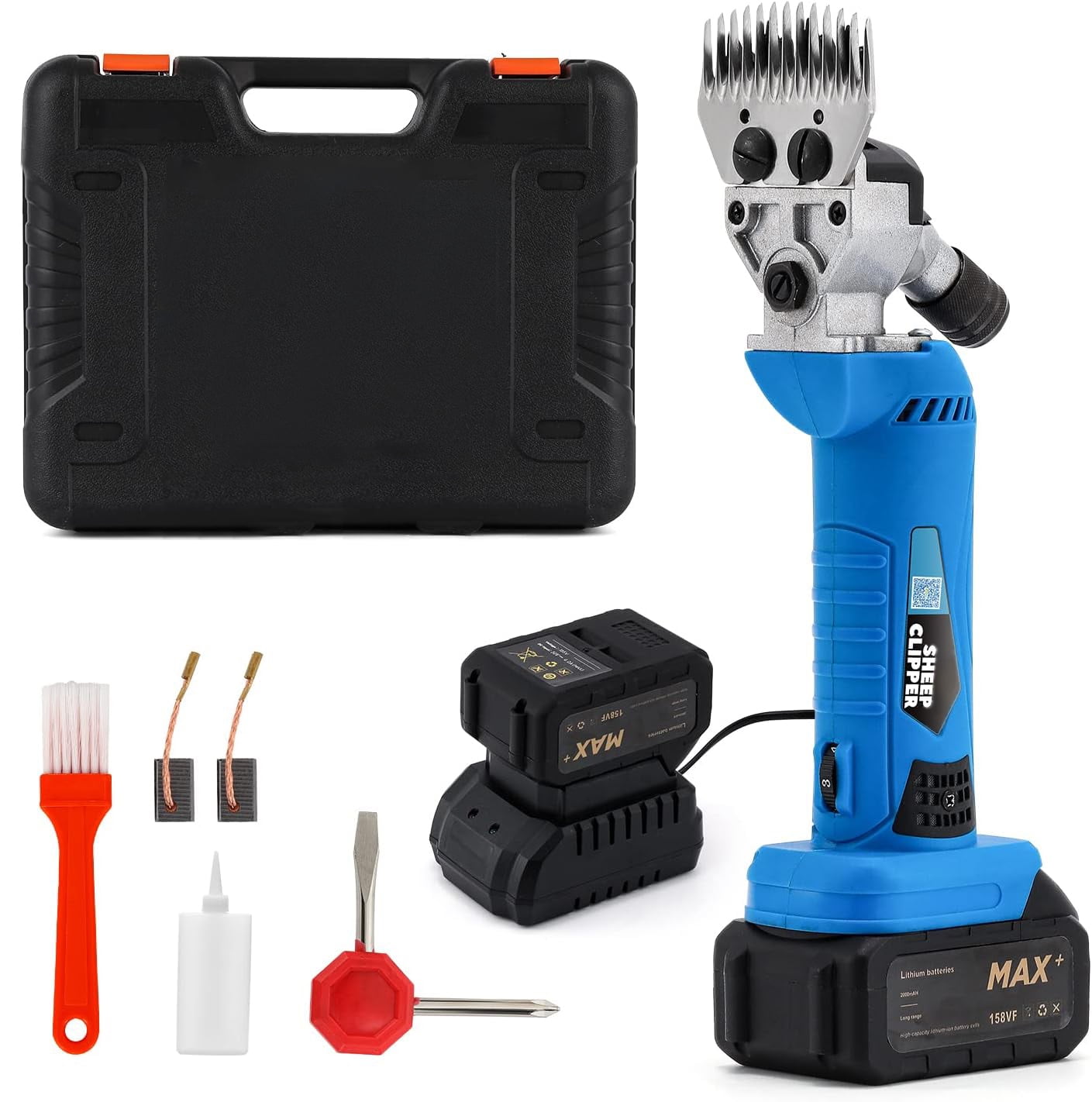 STONTREE Sheep Shears Cordless 550W 2400RPM Professional Rechargeable ...