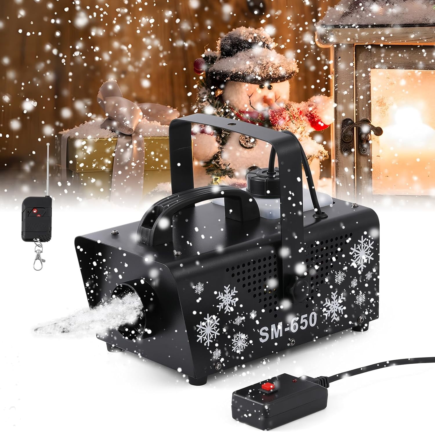 STONTREE Snow Machine, 650W High Output Snow Maker for Outdoors with ...