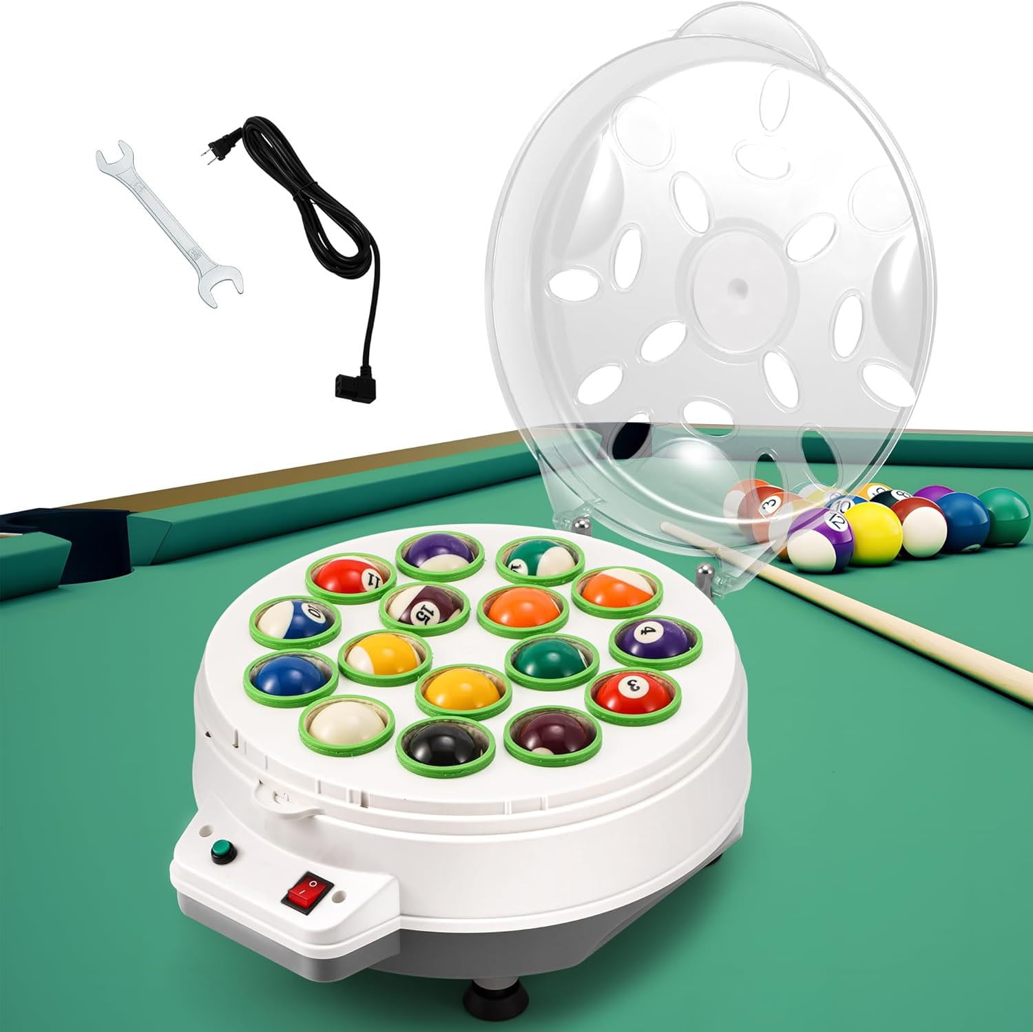 STONTREE Upgraded Aluminum Pool Ball Cleaning Machine Electric Billiard ...