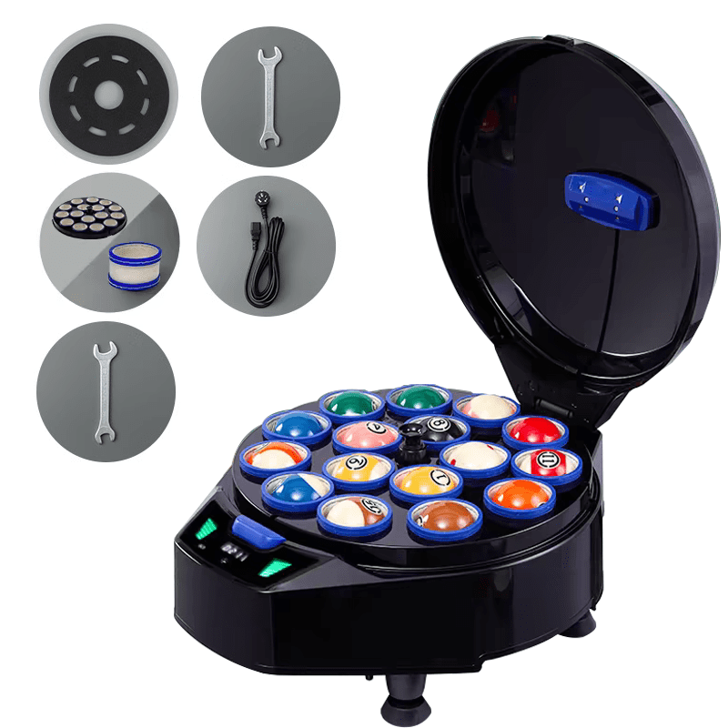 STONTREE Upgraded Aluminum Pool Ball Cleaning Machine Electric Billiard ...