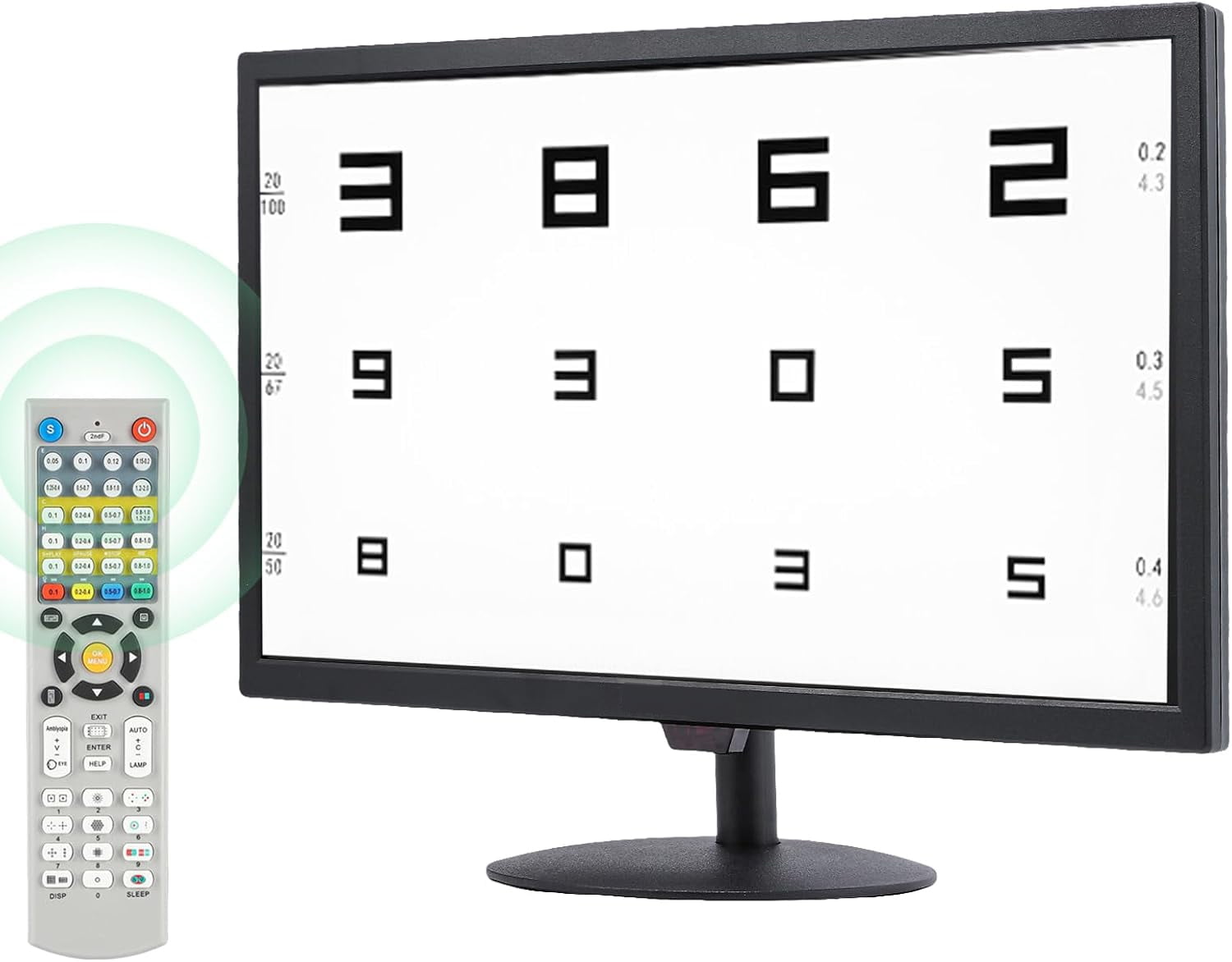 STONTREE Visual Acuity Chart Digital 23inch LCD Electronic Optical Eye ...