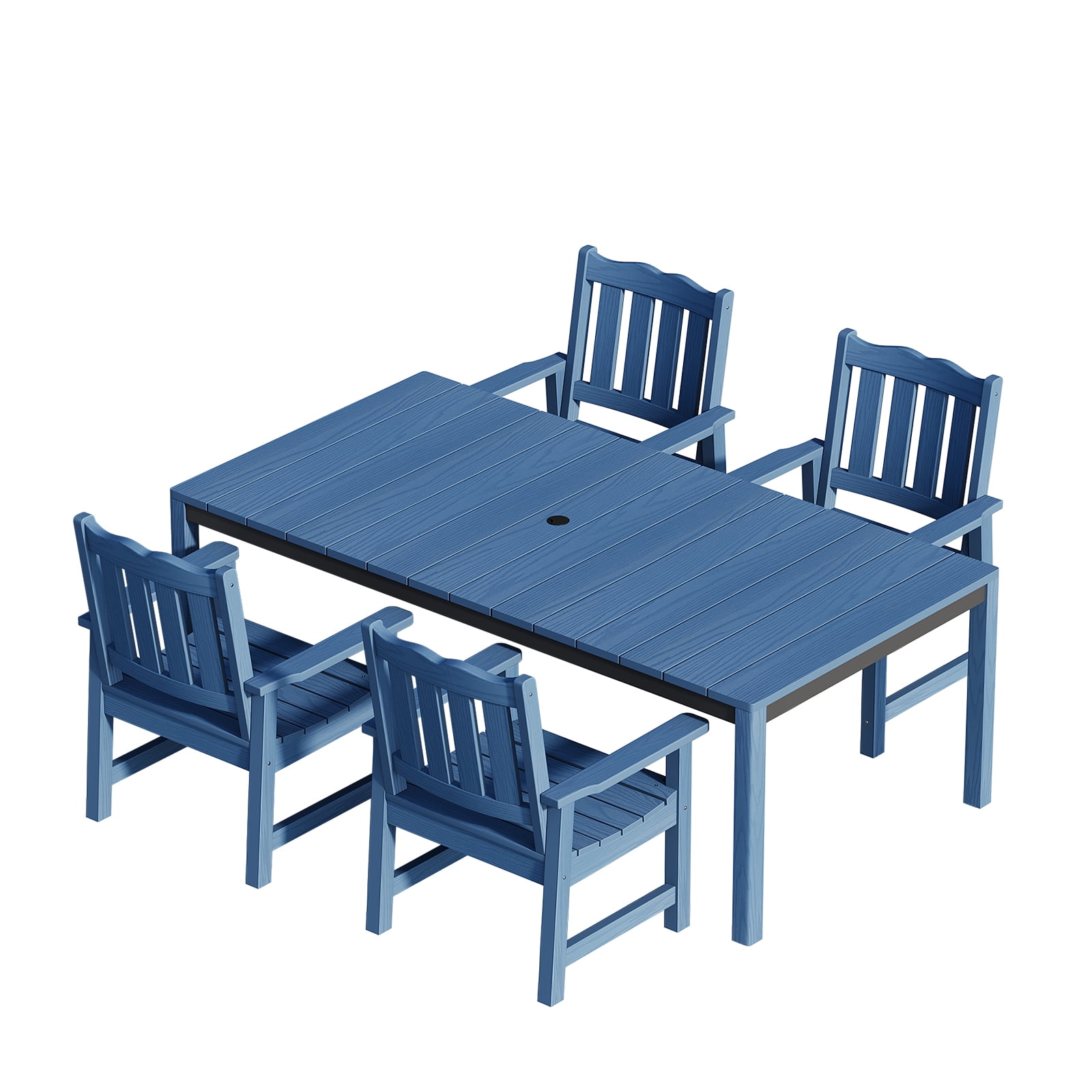 STOOG Patio Dining Set 5-Piece, Outdoor Dining Furniture Set with Table ...