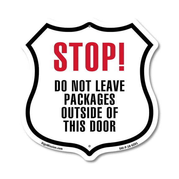 Leave Packages Here Sign