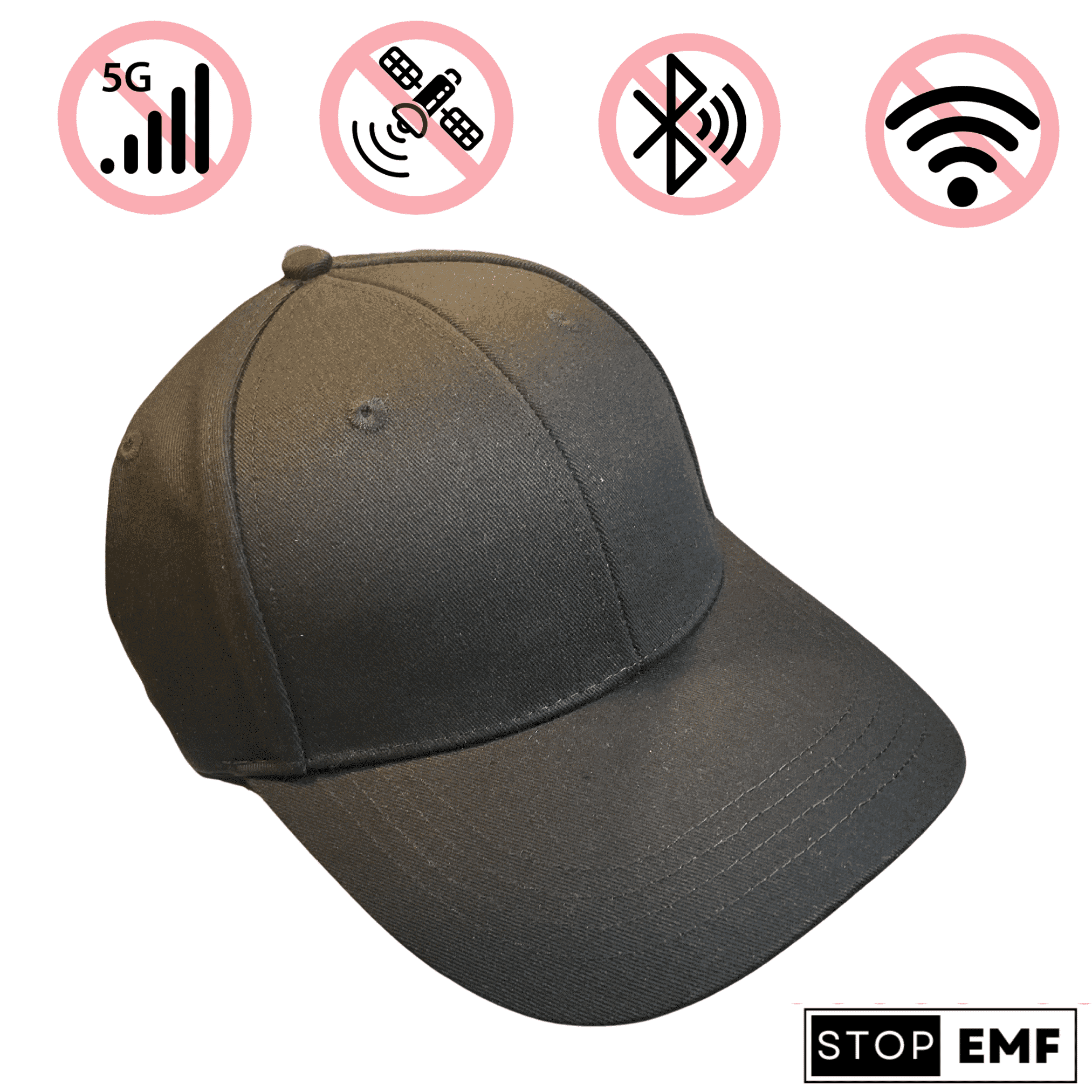 STOP-EMF Shielding Baseball Hat - Black, One Size, Minimalistic ...