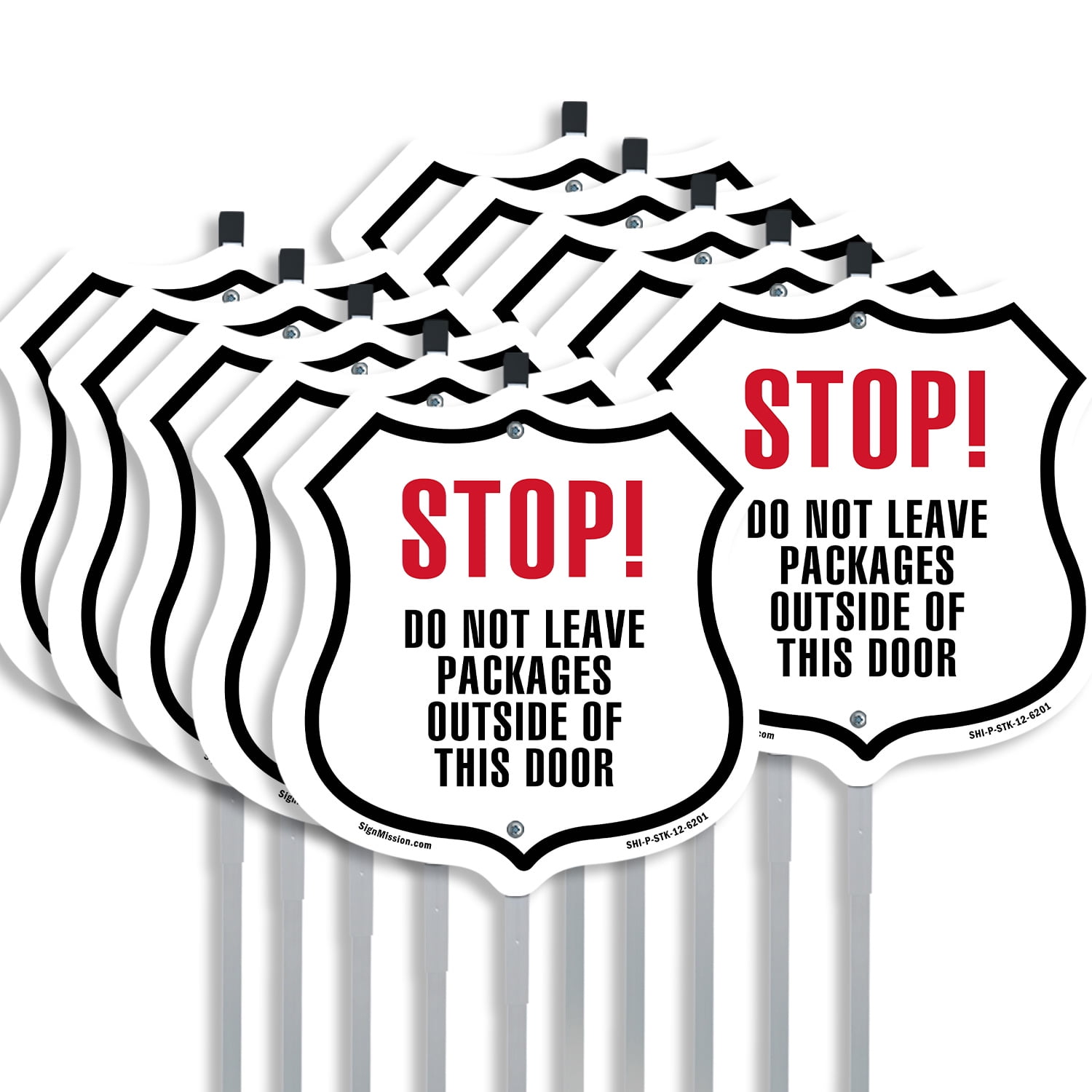 STOP DO NOT LEAVE PACKAGES OUTSIDE OF THIS DOOR (10 Pack) 12 inch X 12 ...