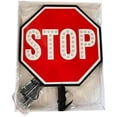 "STOP-STOP" Sign with Foam Padded Grip, 18" Double-Sided LED Stop ...