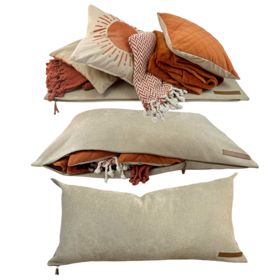 THE STORAGE PILLOW XL zippered storage Pillowcase FILL Bedding Blankets ...