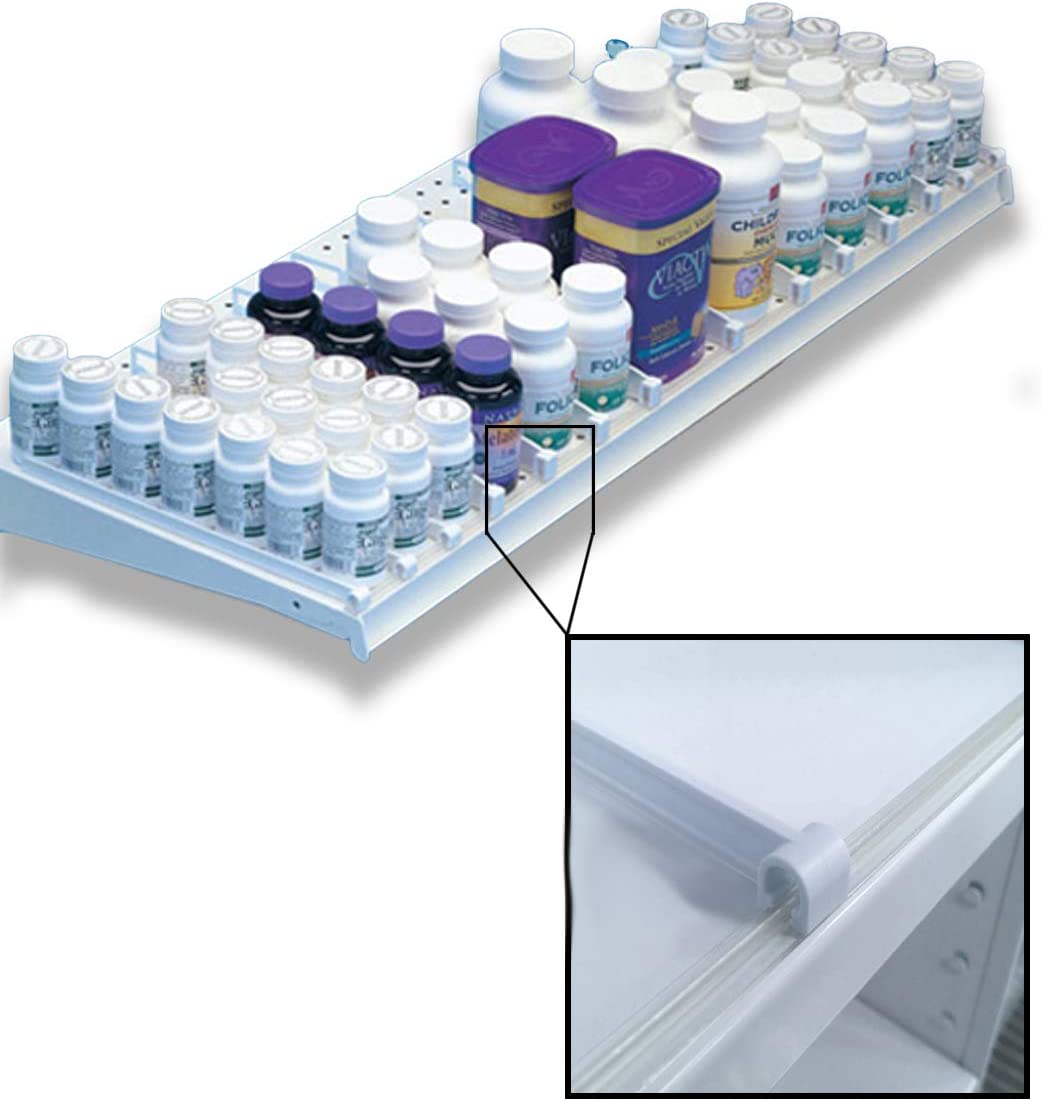 STORE FIXTURES DIRECT Shelf Divider Front Rail with Self Adhesive Back ...