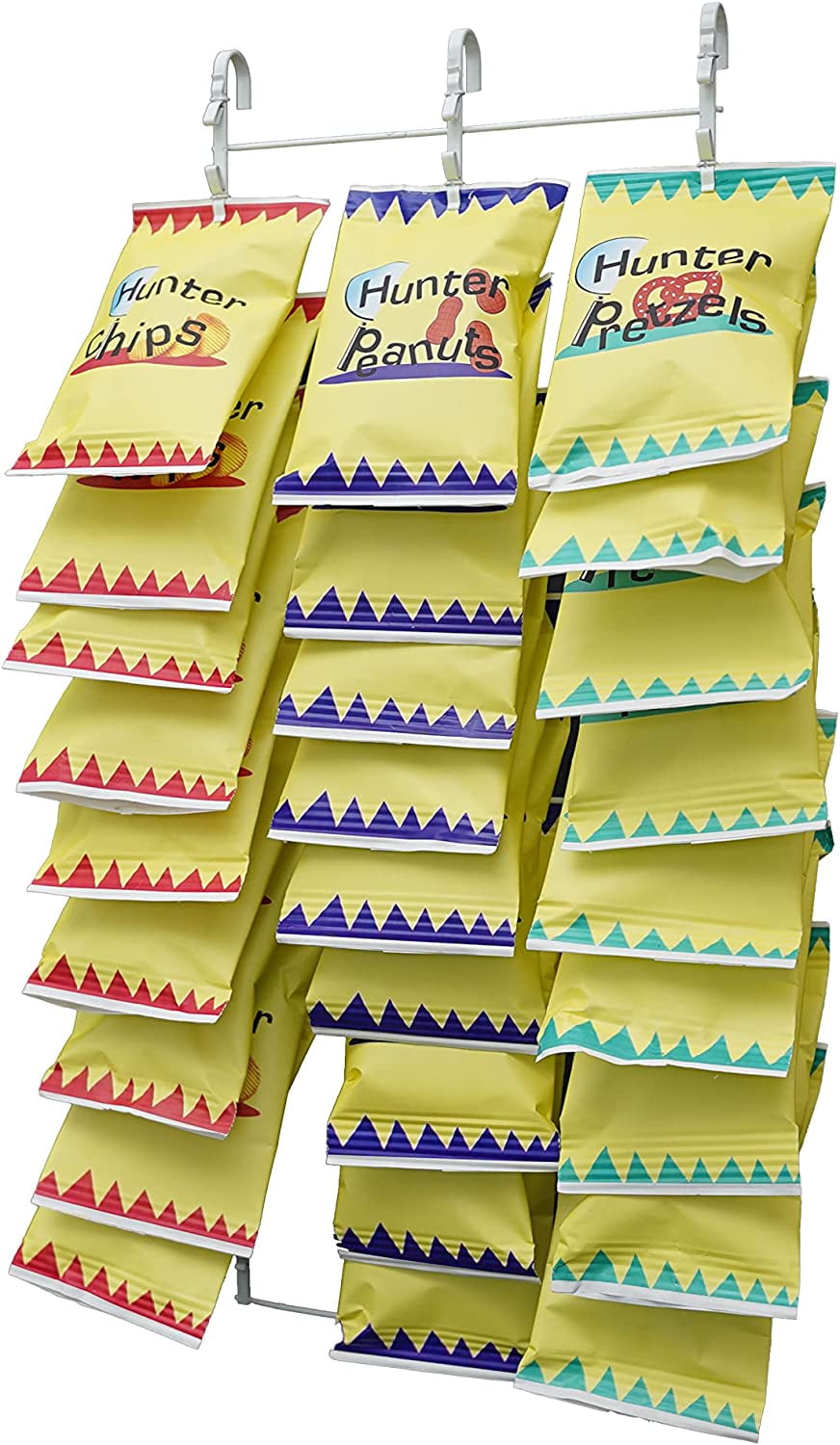 STORE SUPPLY HUNTER Triple Strip Hanging Clipper Display Rack with 39 ...