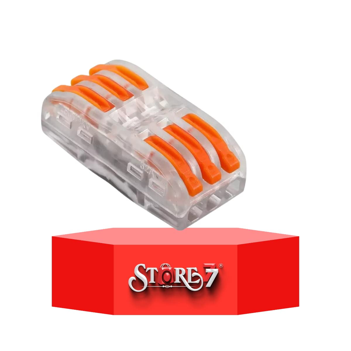 STORE77 5Pcs Clear transparent Compact Lever Wire Nut Connector 3 in 3 ...