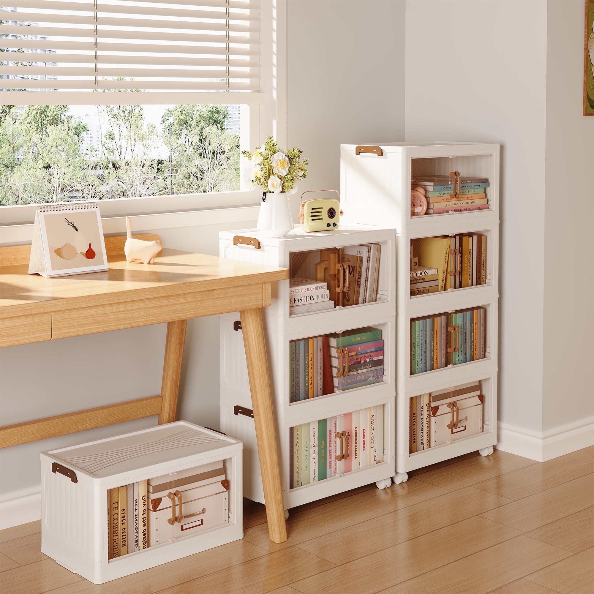 STOREADY 3 Pack Large Storage Bin with Lid, 56 QT Stackable Storage Box ...