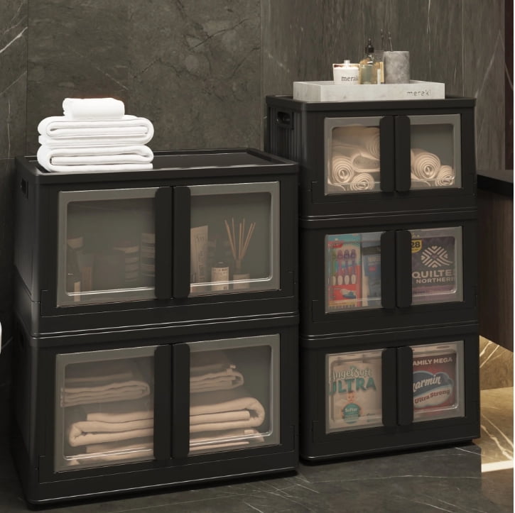 STOREADY Storage Bins with Lids, 8 Gal,Stackable and Colapsible Storage ...