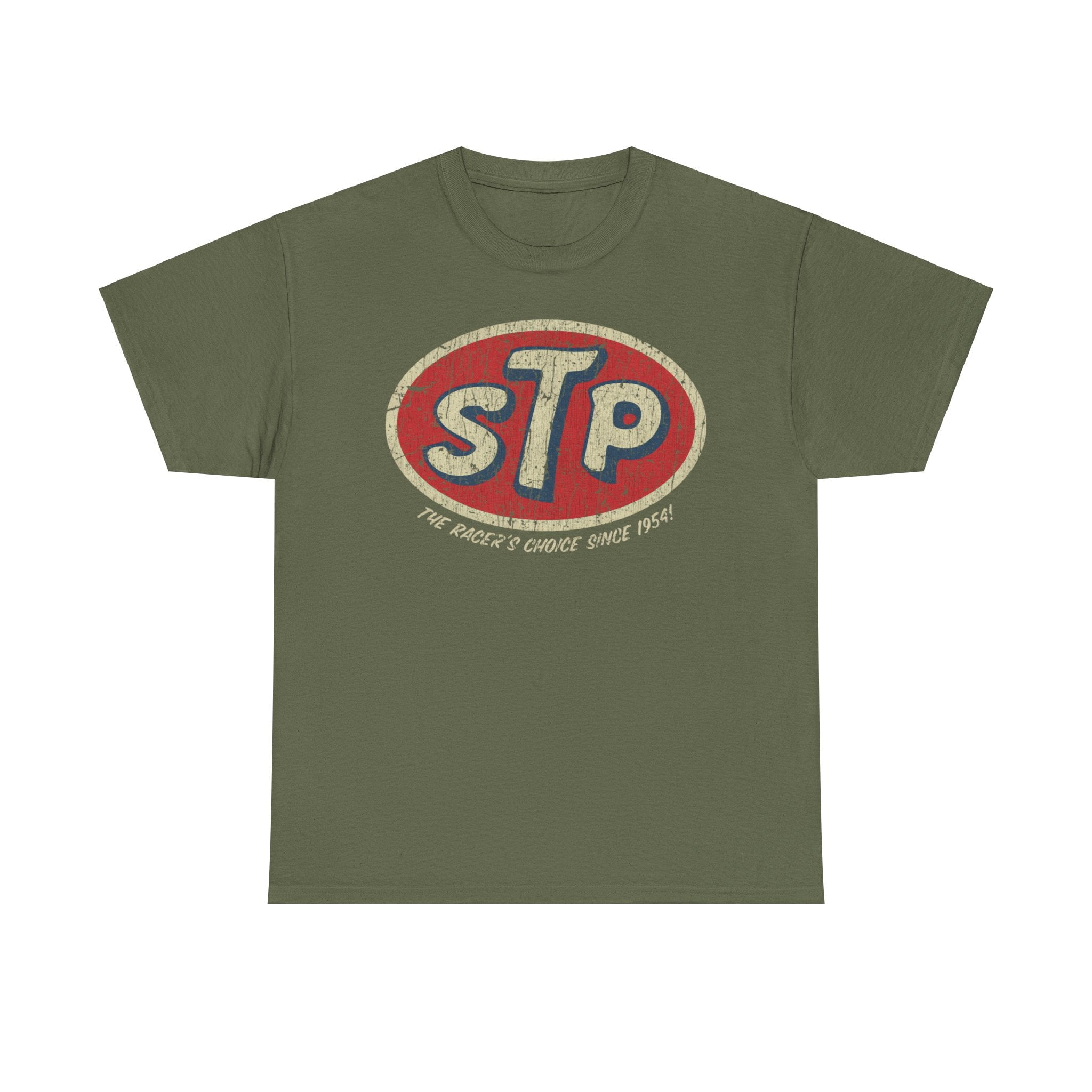 STP Automotive Motor Oil Nostalgic T-shirt (MilitaryGreen, S) - Walmart.com