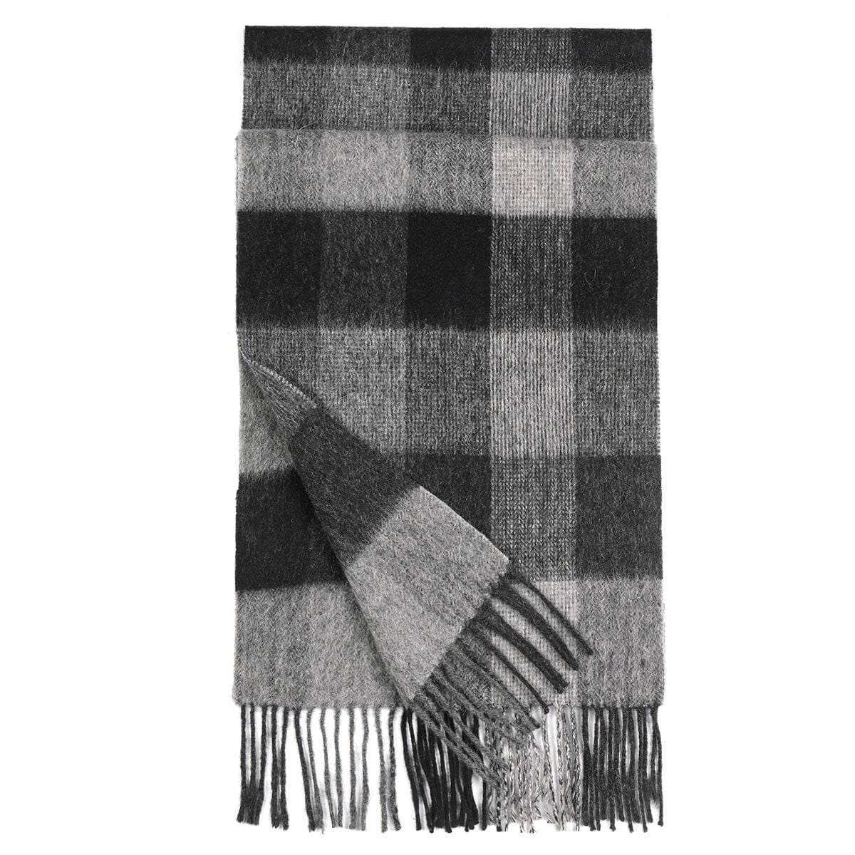 STP GOODS 100% Sheep Wool Scarf with Fringe for Men and Woman 70.9x11.8 ...