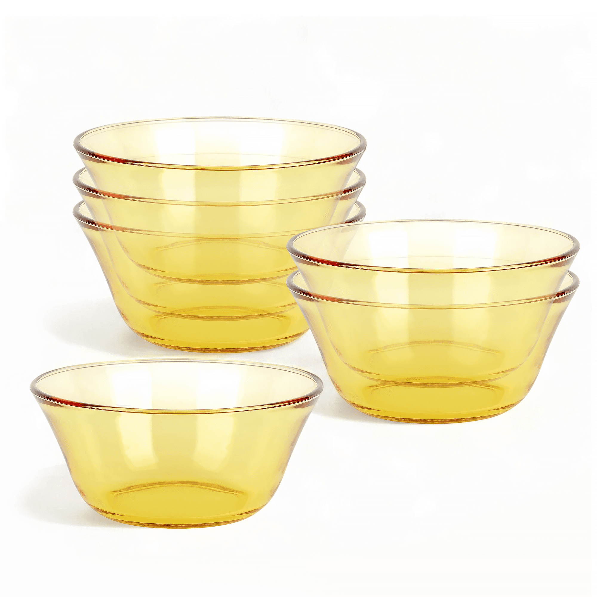 STP GOODS Borosilicate Glass Bowl Set of 6 pcs 33.8 fl oz (1 L) Glass ...