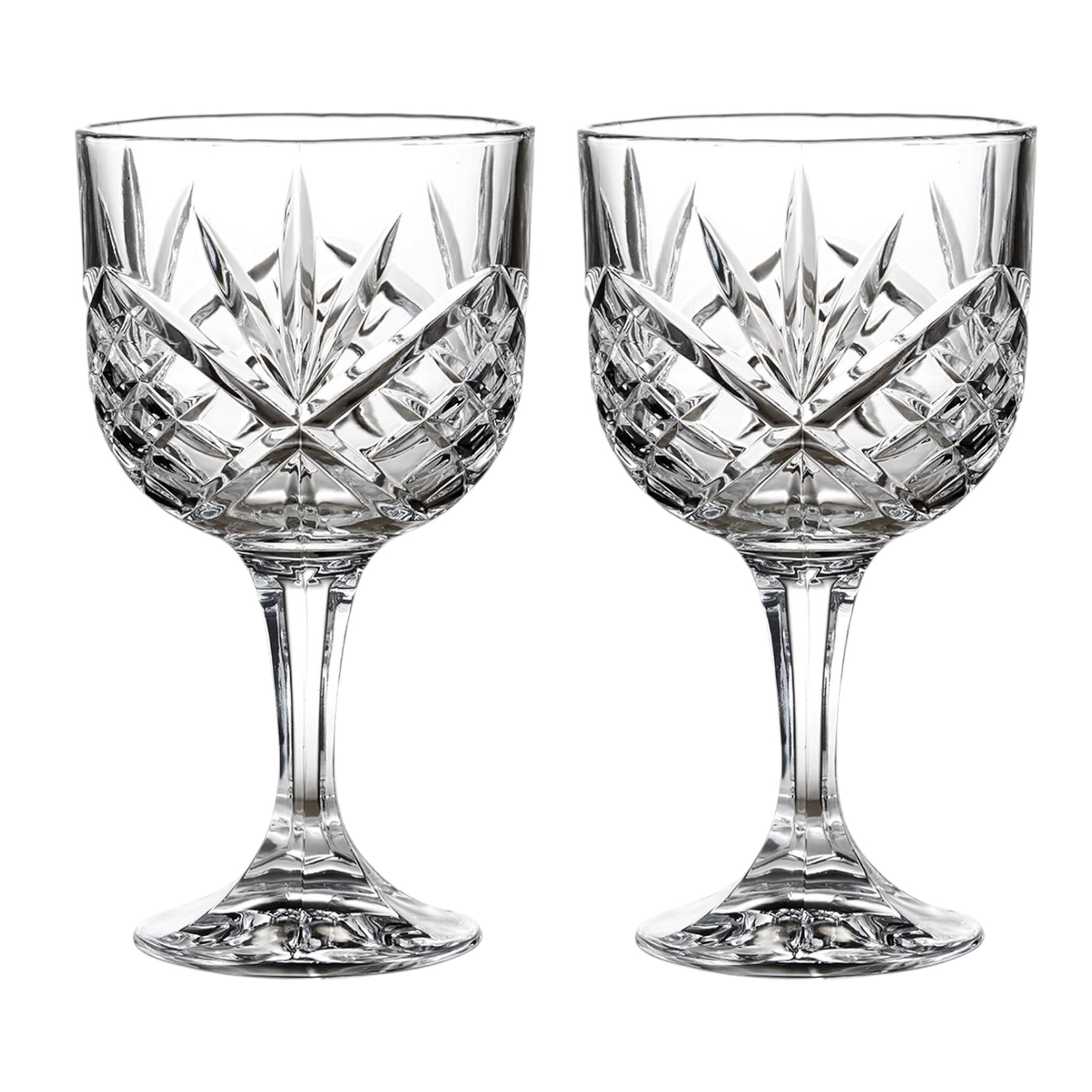 STP GOODS Crystal Rocks Glass Set of 2 pcs 17 fl oz (500 ml) Glasses ...